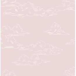 Vliestapete "Vintage Wolken", B/L: 0,53mm x 10mm, bunt, Art for the home, Tapeten, Rosa - 10mx53cm