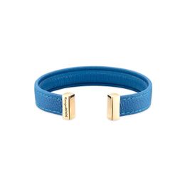 Kangaroos Damen Armspange "Schmuck Geschenk, LederArmkette verschiedene Farben", 17cm, Edelstahl Leder, blau, Edelstahl, Leder, Armbänder