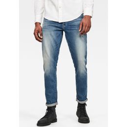 G-Star Raw G-STAR Herren Regular-fit-Jeans "3301 Straight Tapered", blau, Gr. 34, Denim/Jeans, Obermaterial: 99% Baumwolle, 1% Elasthan, Jeans