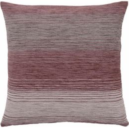 Dekokissen HOMING, B:40cm L:40cm, rosa, Polyester, Dekokissen_Sitzkissen_Kissenhüllen, "Linn", Farbverlauf, modern, Streifen, Kissenhülle ohne