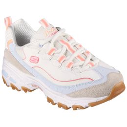 Skechers Damen Sneaker "D'LITES-BOLD VIEWS", Gr. 35, bunt, Leder, Textil, Schuhe, Freizeitschuh, Halbschuh, Schnürschuh mit Air-Cooled Memory Foam