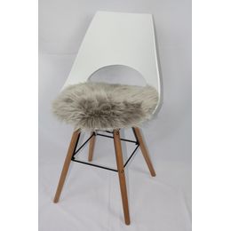 Stuhlkissen Heitmann Felle, B:45cm L:45cm &Oslash;:45cm, grau, Lammfell, Esszimmer, Dekokissen_Sitzkissen_Kissenh&uuml;llen, "Lamm, Sitzauflage rund", &Oslash; 45 cm,