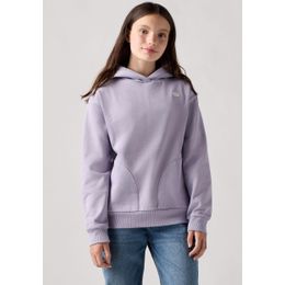 LEVI'S KIDS Mädchen Hoodie, lila, Gr. 4, Jersey, Obermaterial: 83% Baumwolle, 17% Polyester, Sweatshirts, mit seitlichen Taschen for GIRLS