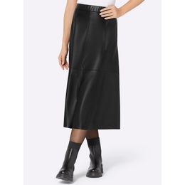 CR&Eacute;ATION L CREATION L Damen Lederimitatrock, schwarz, Gr. 36, unifarben, 100% Polyester, R&ouml;cke