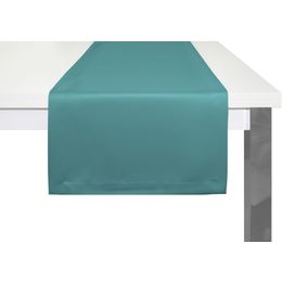 Tischl&auml;ufer WIRTH, B:50cm L:150cm, blau, Baumwolle, Polyester, Tischdecken, "NEWBURY"