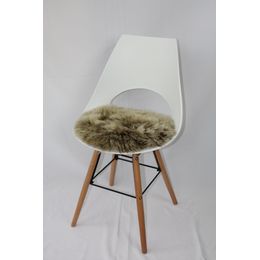 Stuhlkissen Heitmann Felle, B:45cm L:45cm &Oslash;:45cm, braun, Lammfell, Esszimmer, Dekokissen_Sitzkissen_Kissenh&uuml;llen, "Lamm, Sitzauflage rund", &Oslash; 45 cm,