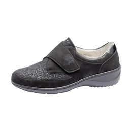 Waldläufer WALDLÄUFER Damen Klettschuh "KYA-Soft", Gr. 7, schwarz, Lackleder, Nubukleder, Textil, Schuhe, Komfortschuh, Halbschuh in komfortable Weite K =