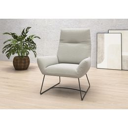 Sessel Places of Style, B:82cm H:102cm T:81cm, grau, 88% Polyester, 12% Polyacryl, Wohnzimmer, Sessel, "Basic Relaxsessel", Extra hohe Rückenlehne