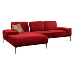 Ecksofa W.Schillig, B:279cm H:88cm T:178cm, rot, Longlife Xtra-Leder Z73: Naturwalkleder der Luxusklasse aus den erlesensten Rohhäuten. Hautstärke 1,