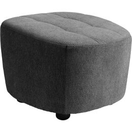 Fu&szlig;hocker Alina, B:54cm H:41cm T:57cm, grau, Struktur fein XBO 100% Polyester), Garten, Hocker, "Yuri", Passend zu Sessel Yuri