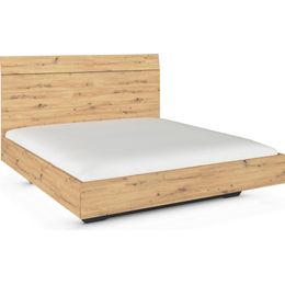 Futonbett Rauch, B:185cm H:121cm L:209cm, braun, Betten, "Bett Doppelbett Holzbett AGORDO", mit hohem Kopfteil und schwebender Optik MADE IN GERMANY