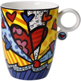 Goebel Tasse "Britto", 11cm, bunt, Trinkgefäße, Pop Art, Künstlertasse, Fine Bone China, Romero Britto - A New Day
