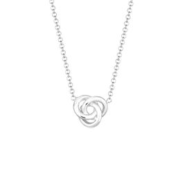 Elli Damen Kette mit Anhänger "Anhänger Knoten 925 Sterling Silber", 45, ohne Stein, Silber 925 (Sterlingsilber), L: 45, silber, Silber 925