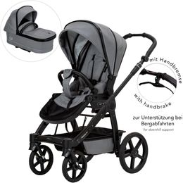 Hartan Kinder Kombi-Kinderwagen "Rock it GTR Outdoor mit Handbremse", grau, Aluminium, Baumwolle, Polyester, Kinderwagen, Made in Germany