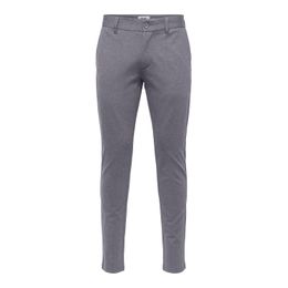Only & Sons ONLY & SONS Herren Chinohose, silber, Gr. 29, Web, Obermaterial: 64% Viskose, 31% Polyester, 5% Elasthan, Hosen, mit geschlossenen Gesäßtaschen