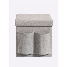 Hocker HEINE HOME, B:38cm H:38cm T:38cm, grau, Garten, Hocker