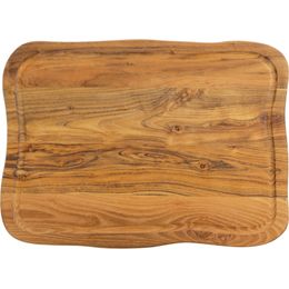 AIDA RAW Schneidebrett "RAW Teak", B/H/L: 33cm x 2cm x 45cm, braun, K&uuml;che, Schneidebretter, Organische Form