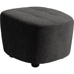 Fu&szlig;hocker Alina, B:54cm H:41cm T:57cm, schwarz, Struktur fein XBO 100% Polyester), Garten, Hocker, "Yuri", Passend zu Sessel Yuri