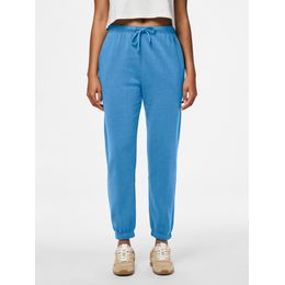 Pieces Damen Jogginghose "PCCHILLI HW SWEAT PANTS NOOS BC", blau, Gr. XS, unifarben, Web, Obermaterial: 50% Baumwolle, 50% Polyester, Hosen