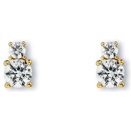 ONE ELEMENT Damen Paar Ohrh&auml;nger "Zirkonia Ohrringe Ohrstecker aus 333 Gelbgold", Damen,mit Zirkonia, Gelbgold 333 Gold, gold, Gelbgold 333, Gold,