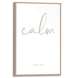 Poster Reinders, B:20cm H:30cm T:1,6cm, beige, MDF, Schlafzimmer, Bilder, "Calm"