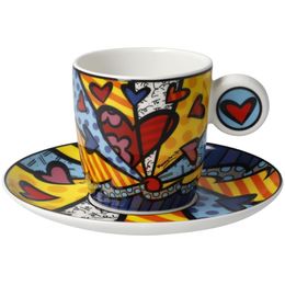 Goebel Espressotasse "Britto", 7cm, bunt, Trinkgefäße, Pop Art, Fine Bone China, Romero Britto - A New Day