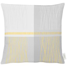 Dekokissen Apelt, B:48cm L:48cm, grau, Polyester, Kinderzimmer, Dekokissen_Sitzkissen_Kissenh&uuml;llen, "COMO", Kissenh&uuml;lle mit F&uuml;llung, 1 St&uuml;ck