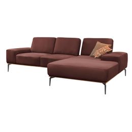 Ecksofa W.Schillig, B:279cm H:88cm T:178cm, rot, Longlife Xtra-Leder Z73: Naturwalkleder der Luxusklasse aus den erlesensten Rohhäuten. Hautstärke 1,