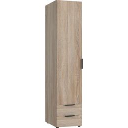 Kleiderschrank wimex, B:40cm H:185cm T:54cm, braun, Spanplatte, Ankleidezimmer, Schr&auml;nke, "Modena", Dreht&uuml;ren-Schrankprogramm