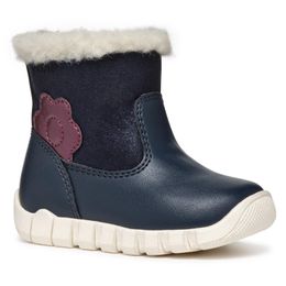 Geox Baby Winterboots "B IUPIDOO GIRL B", Gr. 18, blau, Synthetik, Schuhe, Klettstiefel, Babystiefel Winterstiefel mit Warmfutter