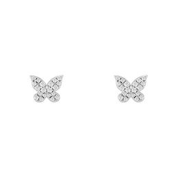 UNIKE JEWELLERY Damen Paar Ohrstecker "MIX&MATCH BUTTERFLY SCHMETTERLING, UK.BR.1204.0119", Silber 925 (Sterlingsilber), silber, Silber 925