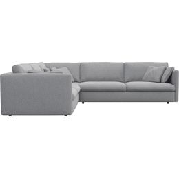 Ecksofa FLEXLUX, B:328cm H:84cm T:295cm, grau, 100% Polyester, Wohnzimmer, Sofas, "Lovane, elegant und zeitlos, bequem, L-Form", Weich &