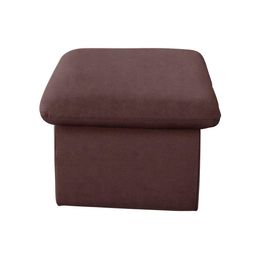 Hocker COTTA, B:56cm H:42cm T:56cm, braun, Luxus-Kunstleder;NaturLEDER, echtes Rindsleder;Luxus-Microfaser (100% Polyester);SOFTLUX-Kunstleder, Büro,