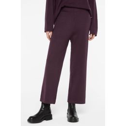 Damen Culotte, lila, Gr. XS, SENSES.THE LABEL, unifarben, Strick, Material: 51% Viskose, 27% Polyester, 22% Polyamid, Hosen, mit Elastikbund