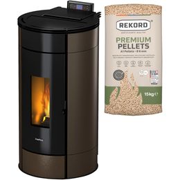 FreePoint Pelletofen "Globe airtight", braun, Wohnzimmer, Kaminöfen, 352 W, 230 V