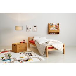 Lüttenhütt Kinderbett LÜTTENHÜTT, B:98cm H:60cm L:208cm, beige, Betten, "Alpi", Einzelbett aus schönem Kiefernholz, Lattenrost, Liegefläche 90x200 cm