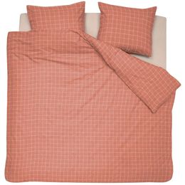 Bettw&auml;sche Cinderella, orange, Renforc&eacute;, Obermaterial: 100% Baumwolle, Bettw&auml;sche, "Brecht", mit Karos