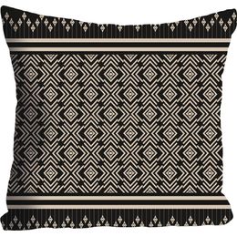 Dekokissen queence, B:40cm L:40cm, bunt, Polyester, Dekokissen_Sitzkissen_Kissenh&uuml;llen, "&raquo;Mexico&laquo;", Kissenh&uuml;lle ohne F&uuml;llung, 1 St&uuml;ck