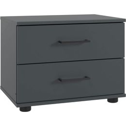 Nachtkommode wimex, B:52cm H:40cm T:38cm, grau, Spanplatte, Sideboards, "Taiga", mit 2 Schubladen, 52cm breit