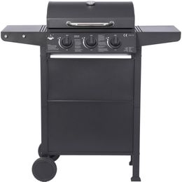 Gasgrill El Fuego, B:104cm H:101,5cm T:51cm, schwarz, Garten, Grills, "San Jose 3 Brenner", mit gusseisernem Grillrost