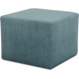 Polsterhocker Inosign, B:60cm H:44cm T:60cm, blau, 100% Polyester, Hocker, "Jadelyn", Cordbezug, passend zum Schlafsofa