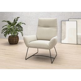 Sessel Places of Style, B:82cm H:102cm T:81cm, beige, 88% Polyester, 12% Polyacryl, Wohnzimmer, Sessel, "Basic Relaxsessel", Extra hohe Rückenlehne