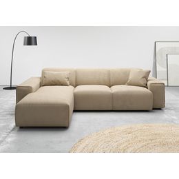 Ecksofa Andas, B:264cm H:71cm T:191cm, beige, 95% Polyester, 5% Nylon, Wohnzimmer, Sofas, "Glimminge L-Form auch in Breitcord, Feincord + Easy