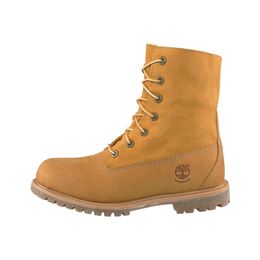 Timberland Damen Winterboots "Timberland AUTHENTICMID WARM LINED WATERPROOF BOOT", Gr. 38, gelb, Leder, Schuhe, Snowboots, Winterstiefel,