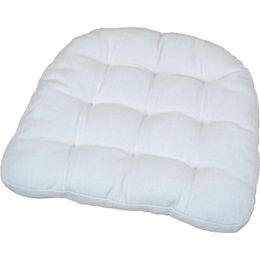 Sitzkissen, B:40cm H:4cm L:50cm, beige, HOFMANN LIVING AND MORE, Obermaterial: 65% Baumwolle, 35% Polyester, Garten,