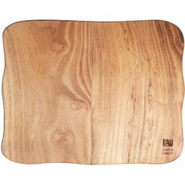 AIDA RAW Schneidebrett "RAW Teak", B/H/L: 24cm x 2cm x 32cm, braun, Schneidebretter, organische Form, jedes St&uuml;ckein Unikat