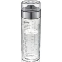 Gefu Dressing Shaker "MIX", H:20,3cm &Oslash;:6,7cm, silber, Shaker, Doppelskala (ml/oz), auslaufsicher, 350 ml