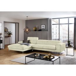 Ecksofa W.Schillig, B:343cm H:70cm T:193cm, beige, Stoff S37 (100% Polyester): Luxus-Microfaser in Lederoptik, Wohnzimmer, Sofas, "piedroo,