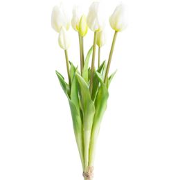 Kunstpflanze my home, B:20cm H:47cm T:20cm, beige, Kunststoff, Badezimmer, Kunstpflanzen, "Maiva", Tulpenb&uuml;ndel im 7er-Set