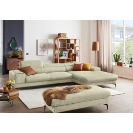 Ecksofa W.Schillig, B:343cm H:70cm T:193cm, beige, Stoff S37 (100% Polyester): Luxus-Microfaser in Lederoptik, Wohnzimmer, Sofas, "piedroo,